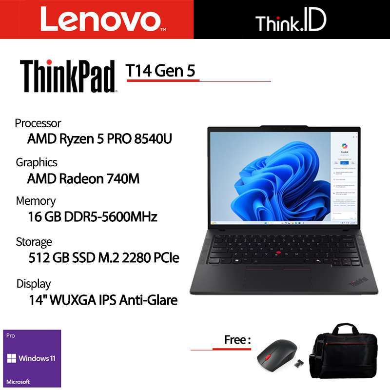 Jual Lenovo Thinkpad T14 Gen 5 Ryzen 5 Pro 8540u 16gb 512gb Nvme 14ips ...