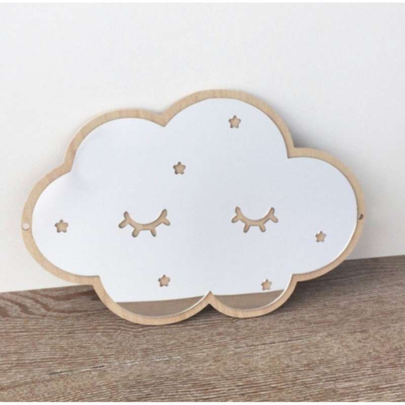 Promo Hiasan Kaca Kamar / Silver Mirror Kayu / Hiasan Dinding Kamar ...