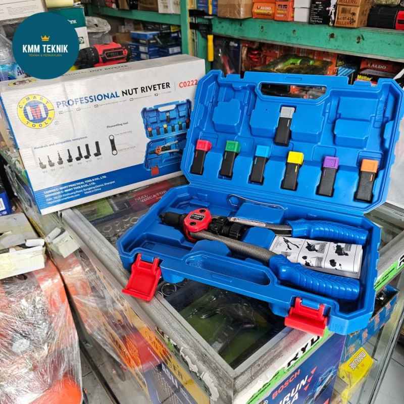 Jual Cmart Nut Riveting Kit 9 Pcs Tang Rivet Lurus M3 - M12 Riveter ...