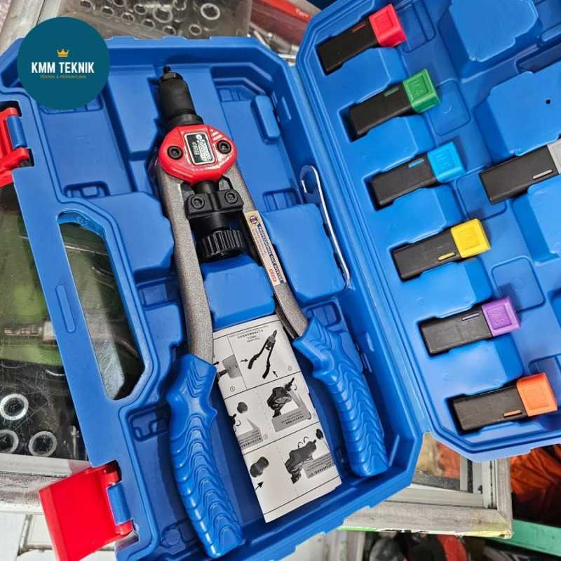 Jual Cmart Nut Riveting Kit 9 Pcs Tang Rivet Lurus M3 - M12 Riveter ...