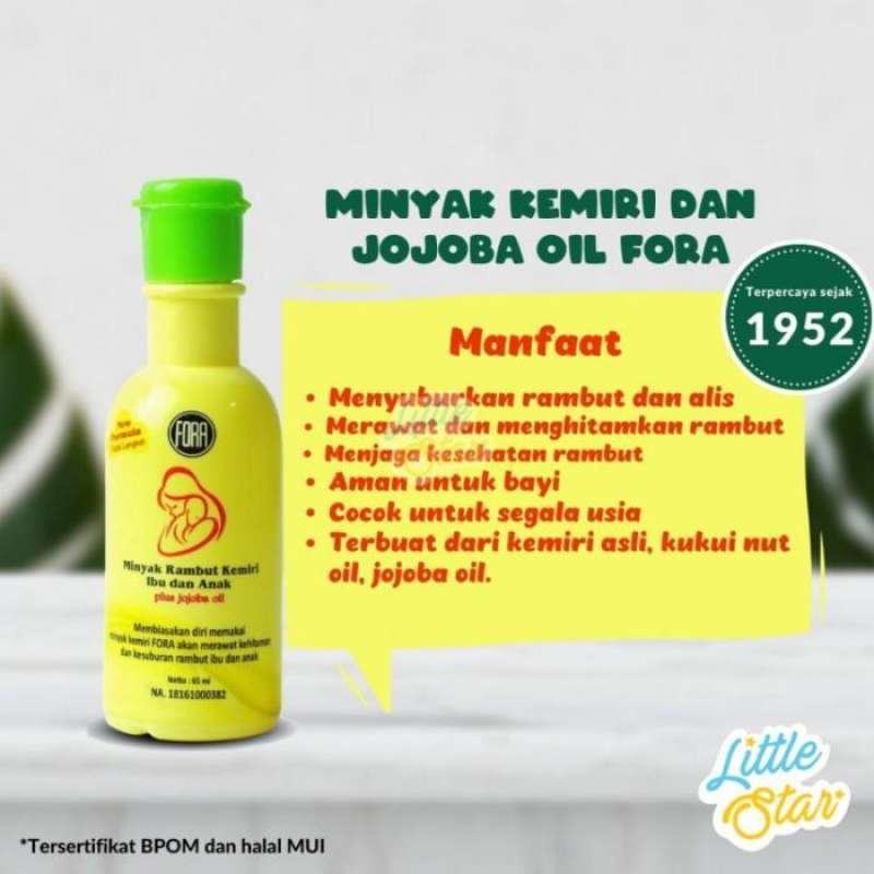 Jual 3 Pcs Paket Fora Natures Minyak Kemiri 65ml Penumbuh Rambut Bayi ...