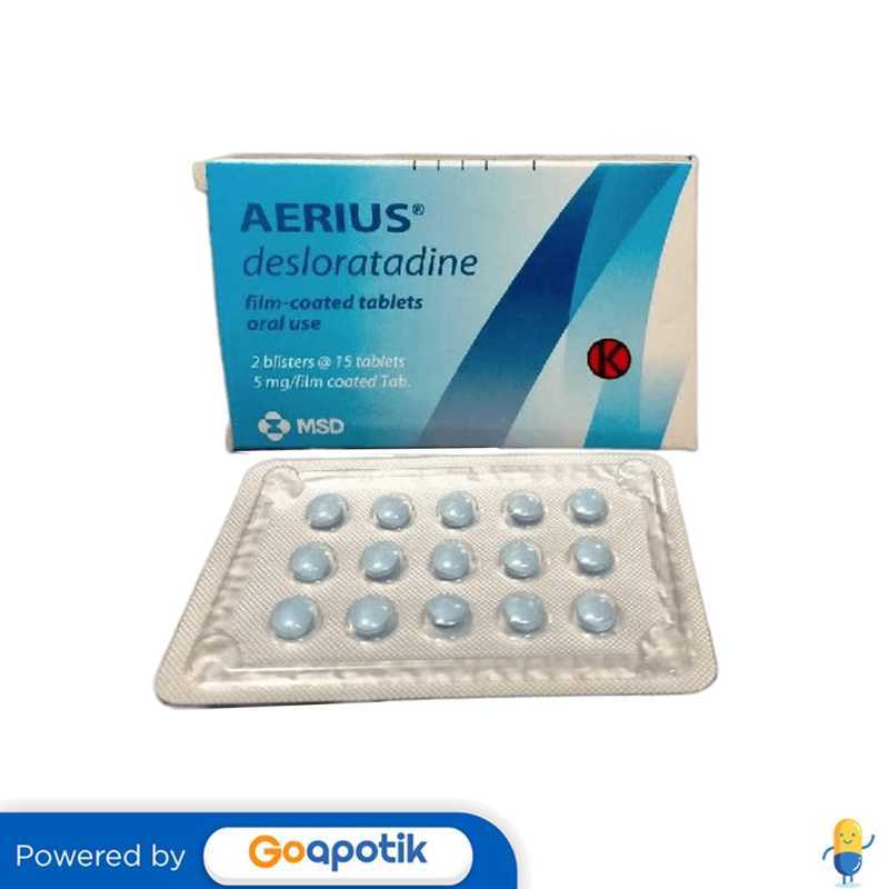 Promo Aerius 5 Mg Box 30 Tablet Diskon 2% Di Seller Apotek A.k.a Farma ...
