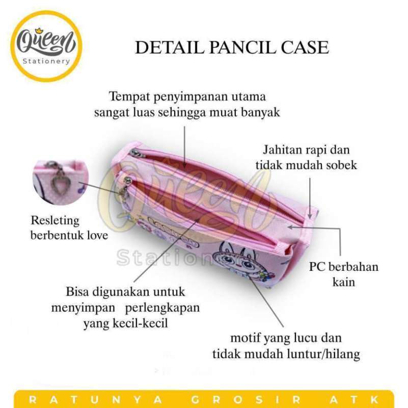 Promo 1 Pcs Pencil Case Resleting 5035 Labubu Tempat Pensil / Kotak ...