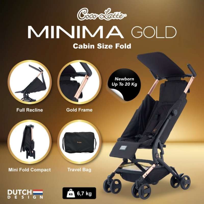 Jual Stroller Cocolatte Cl 7114 Minima Gold Kereta Dorong Bayi - Black ...