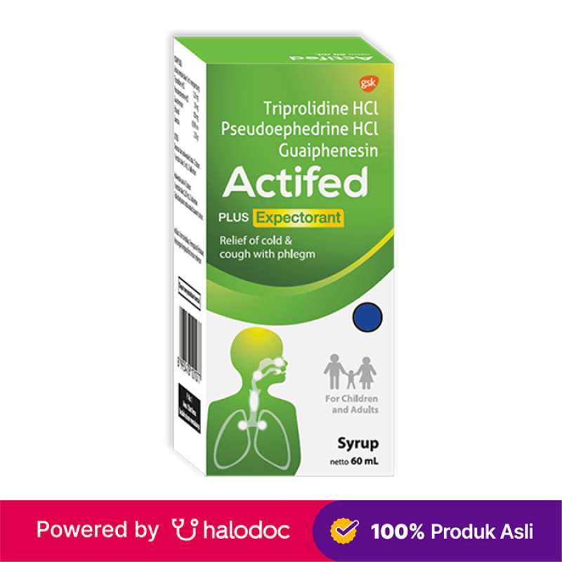 Jual Actifed Plus Expectorant Sirup 60 Ml (hijau) Di Seller Halodoc ...