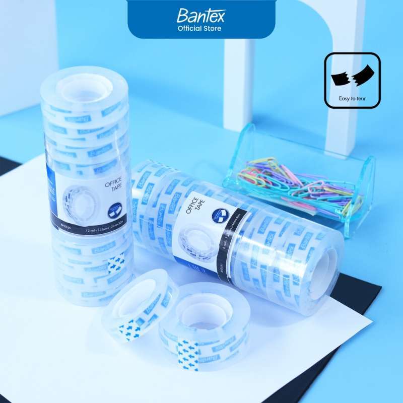Jual Bantex Isolasi Bening Set / Selotip Bening Untuk Kantor / Sekolah ...