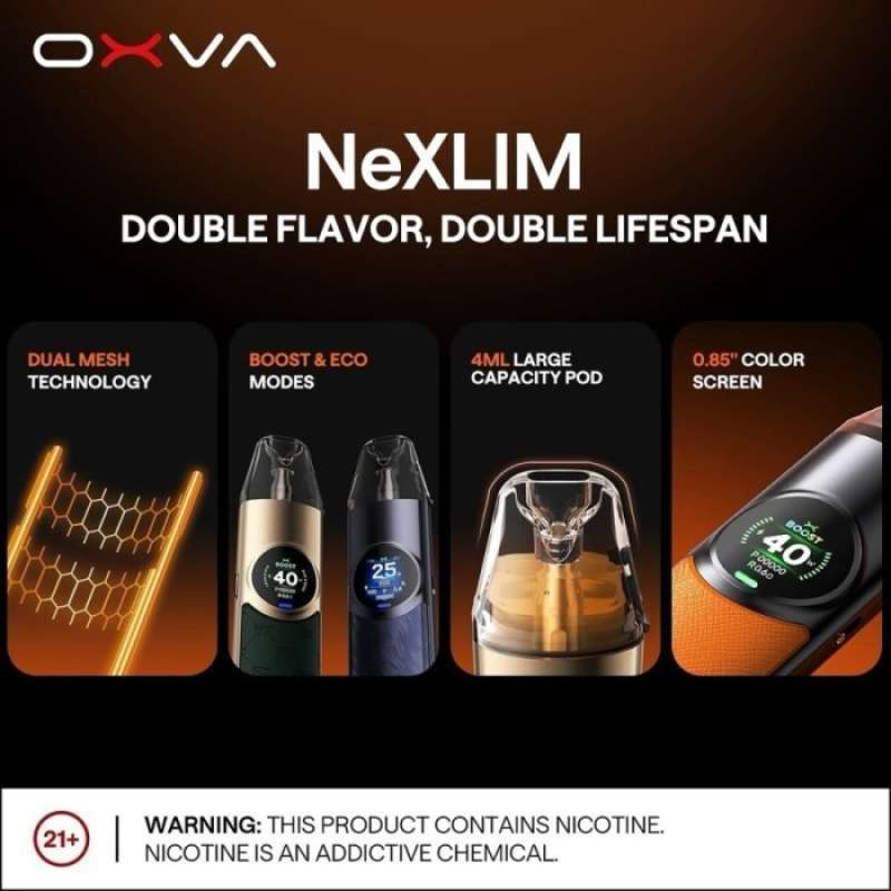Jual Oxva Nexlim Nex Xlim 40w 1500mah Pod Kit By Oxva - Rose Gold Di ...