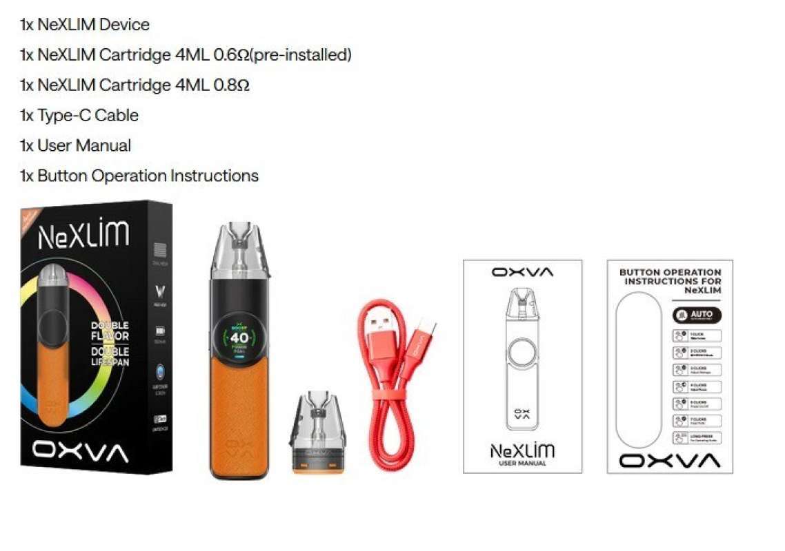 Jual Oxva Nexlim Nex Xlim 40w 1500mah Pod Kit By Oxva - Rose Gold Di ...