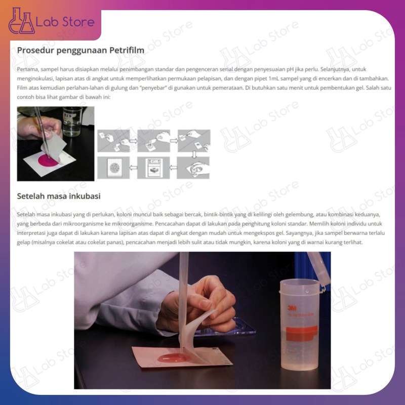 Jual 3m Petrifilm E. Coli / Coliform Count Plate Cat. 6414 @ 25 Pcs ...