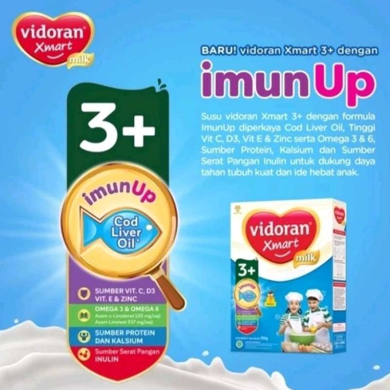 Jual Vidoran Xmart 3+ Vanila, Susu Formula Untuk Anak Usia, 3-5 Tahun ...