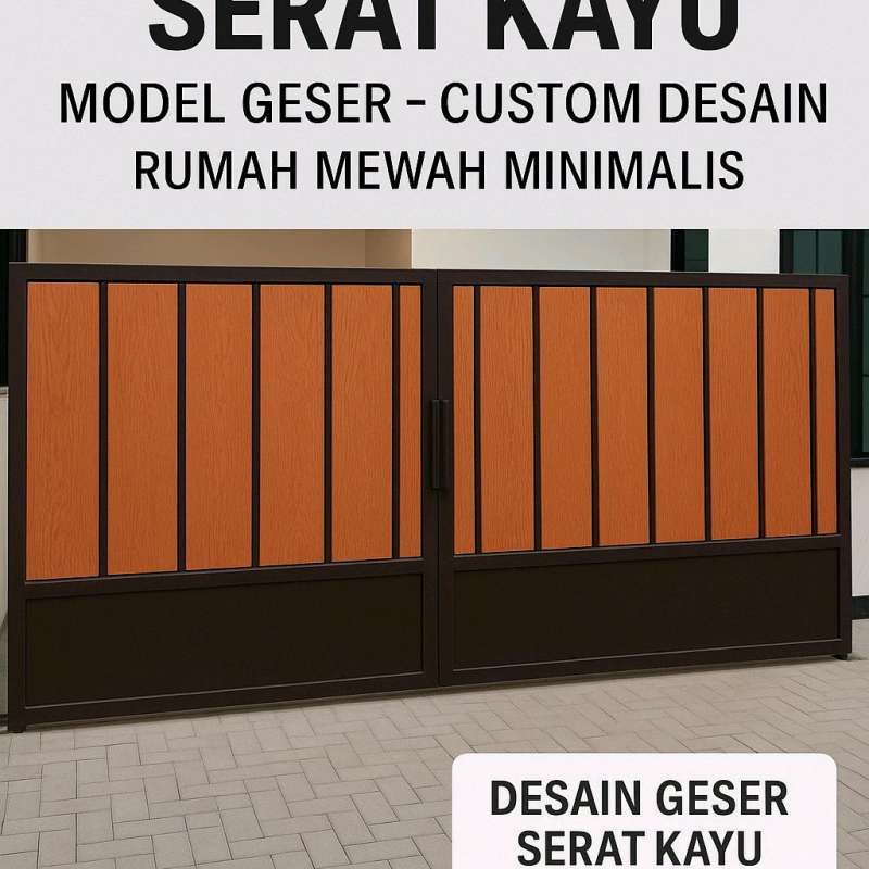 Jual Pagar Grc Serat Kayu Model Geser Custom Desain Rumah Mewah ...
