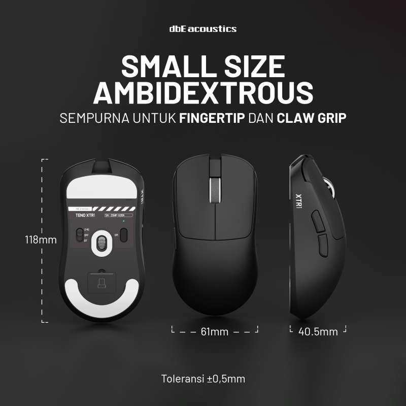 Promo Dbe Teno Xtr1 Triple Connection Ambidextrous Gaming Mouse Diskon ...