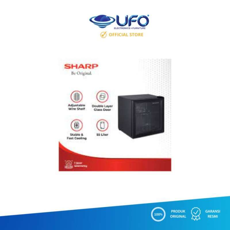 Jual Sharp Mini Showcase Sch-50x-fs 55 Liter Pintu Kaca Lapisan Ganda ...