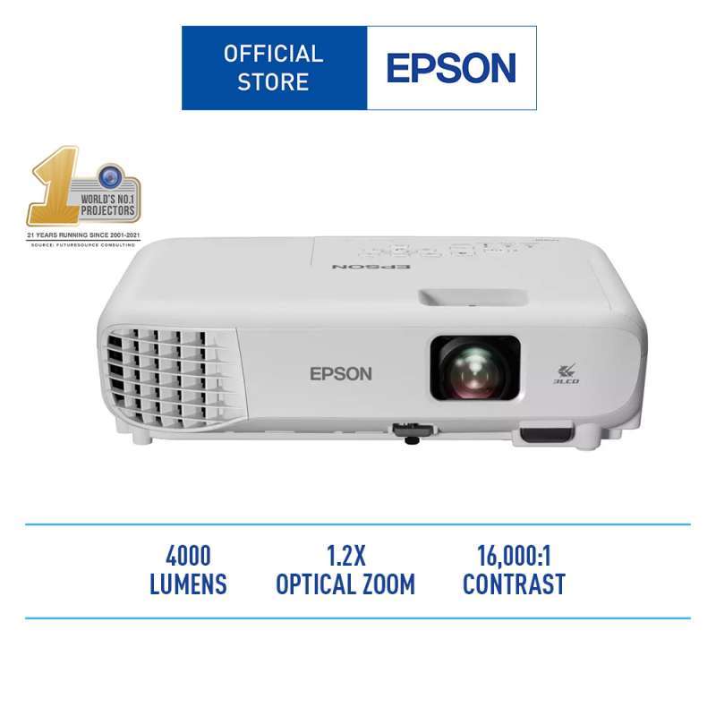 Jual Epson Projector Eb W53 Wxga 2x Hdmi Ports 4,000 Lumens Up To 375 Inches Large Display Di ...