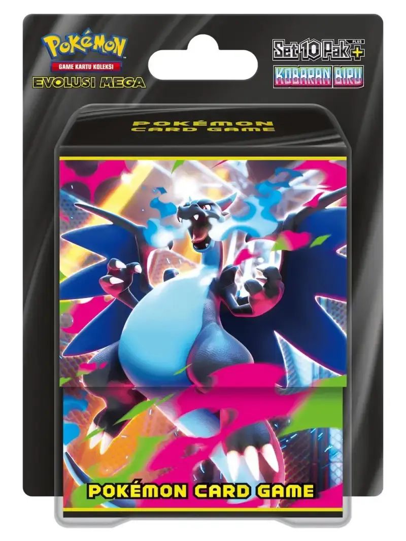 Jual Pokemon Evolusi Mega Kobaran Biru Set 10 Pak Plus Kobaran Biru Tcg ...