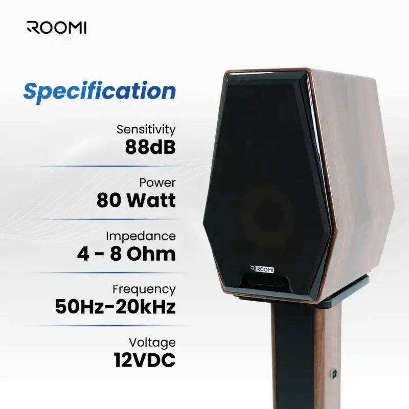 Jual Roomi Hi-fi Active Bookshelf Speaker Roomi 8 Smart Living Room ...