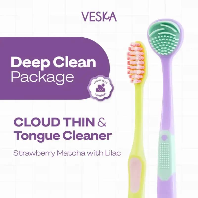 Promo Veska By LEKA - Deep Clean Package - Cloud Thin + Tongue Cleaner ...