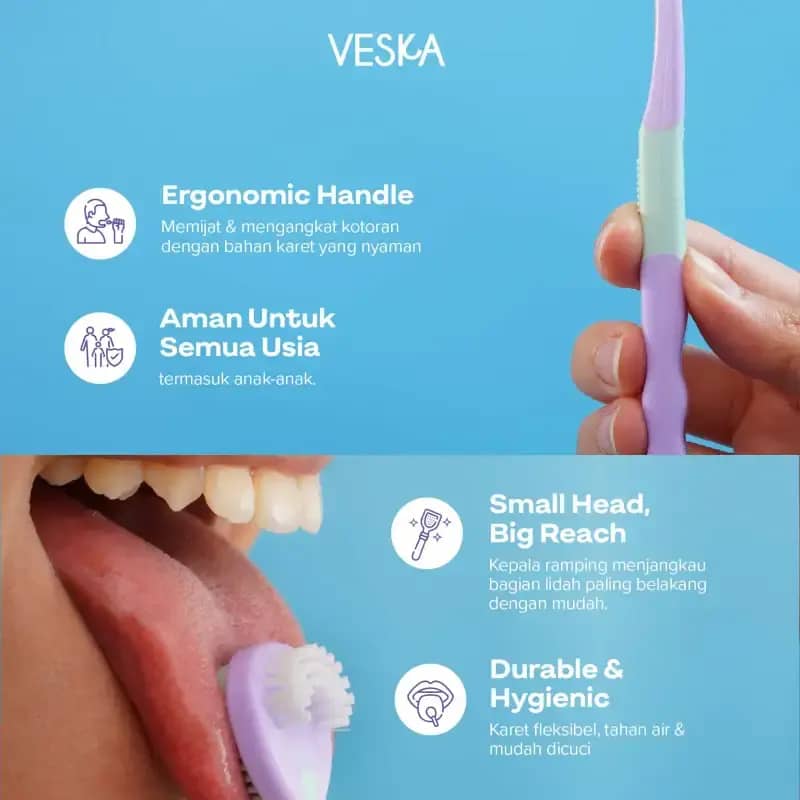 Promo Veska By LEKA - Deep Clean Package - Cloud Thin + Tongue Cleaner ...