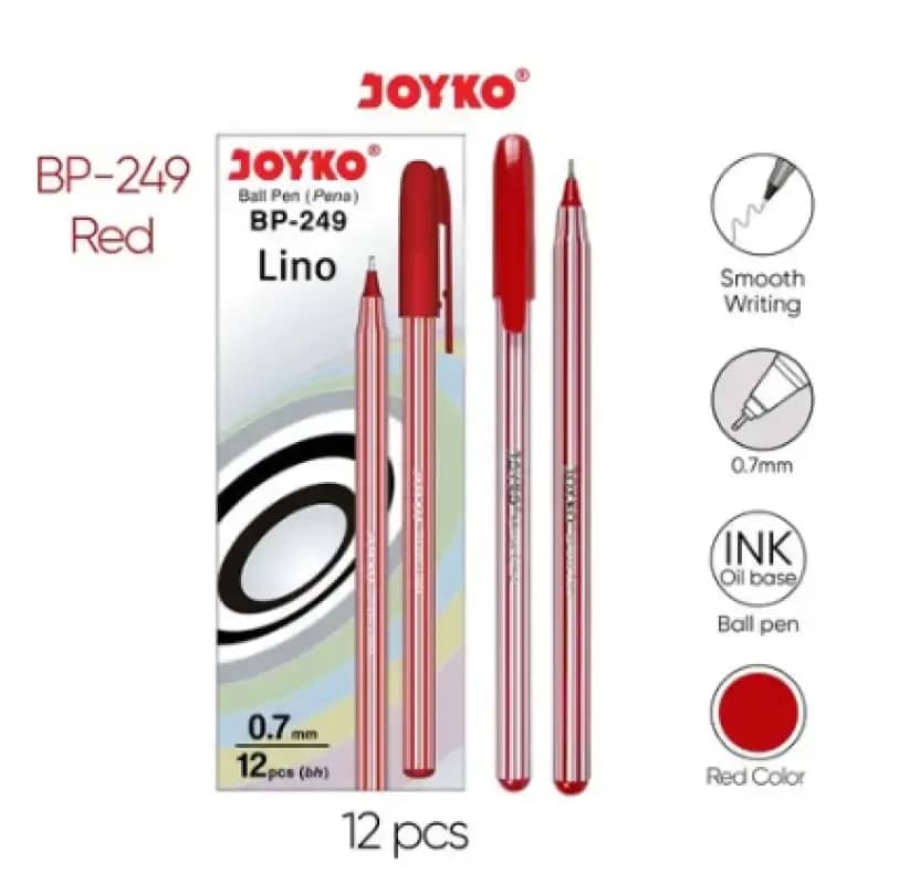 Jual Bliam Pulpen Joyko Bp-249 Lino 0.7 Mm/ballpoint Bolpen Pena Warna ...