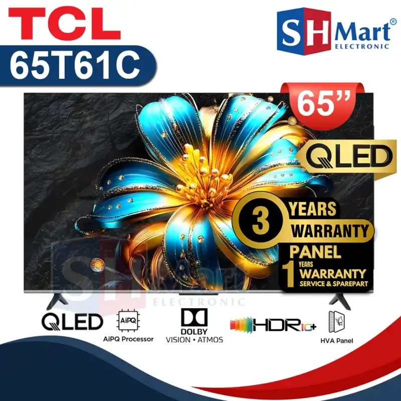 Jual Qled Tcl 65 Inch 65t61c 4k Uhd Google Tv Hva Panel Screen 60hz Vrr ...