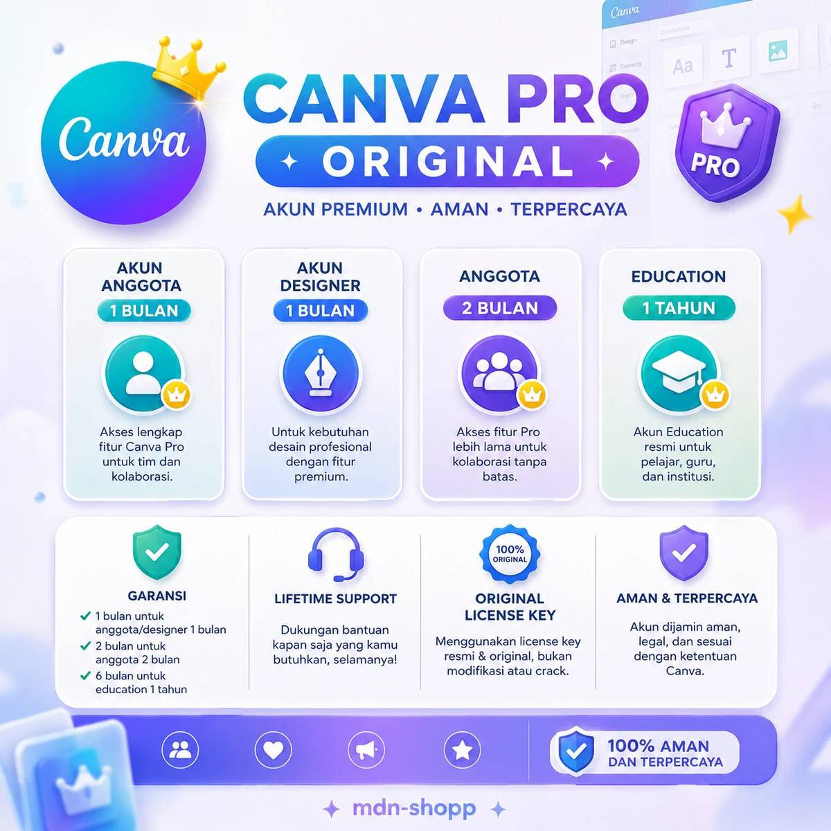 Jual Canva Pro 🔥 Harga Termurah & Terbaru di Juni 2026