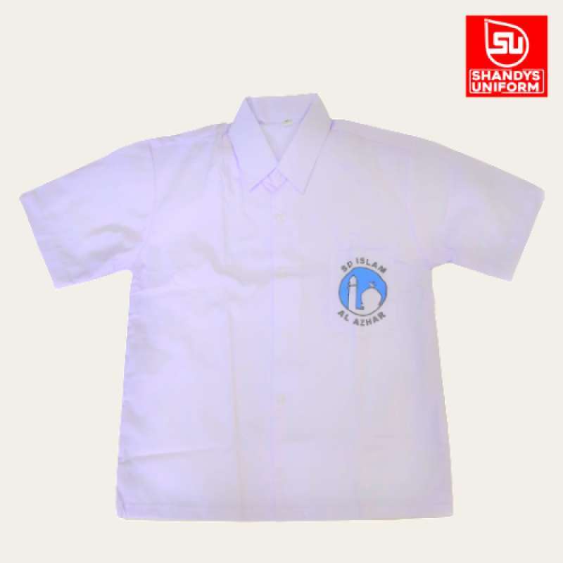 Jual Shandys Uniform I seragam sekolah sd al azhar model hem putih ...
