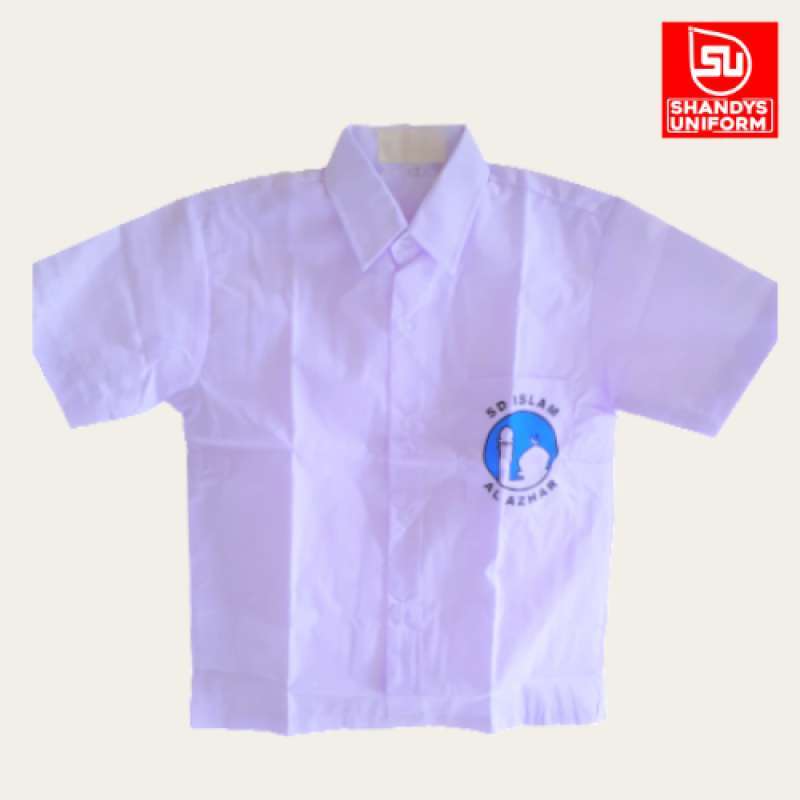 Jual Shandys Uniform I seragam sekolah sd al azhar model hem putih ...