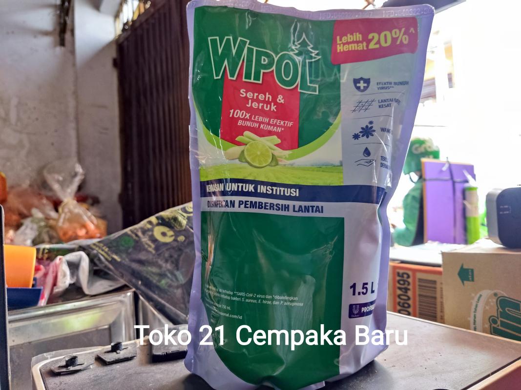 Jual Wipol Karbol Professional Pouch 1500 Ml |wipol Murah 1500ml 1.5l 1 ...