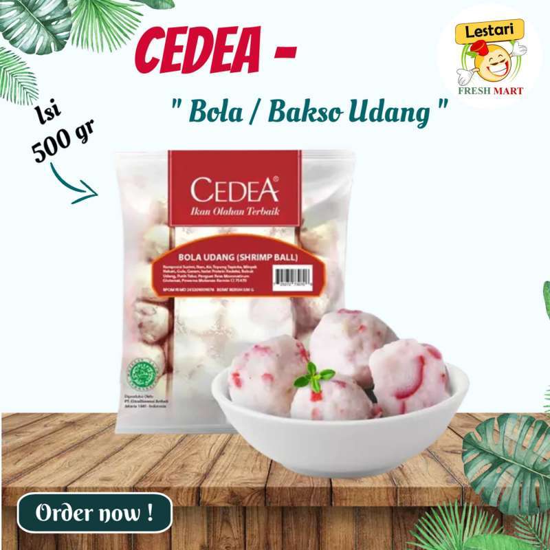Jual Cedea Bola Udang 500 Gr Olahan Seafood Baso Udang Cedea Cemilan Enak Bakso Ikan Frozen