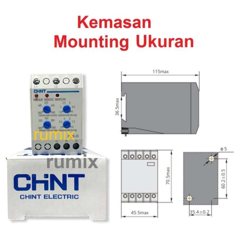 Promo Phase Failure Relay Chint Xj3-d Chint Xj3d 308v Ac Over Under ...