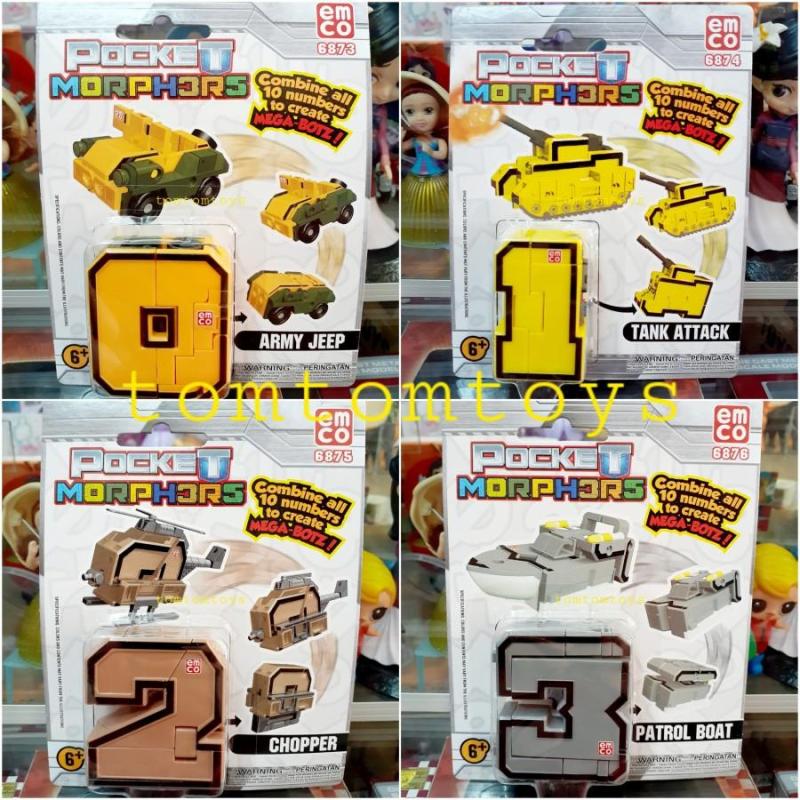 Jual Emco Pocket Morphers Numbers Robot Angka Megabotz Mainan ...