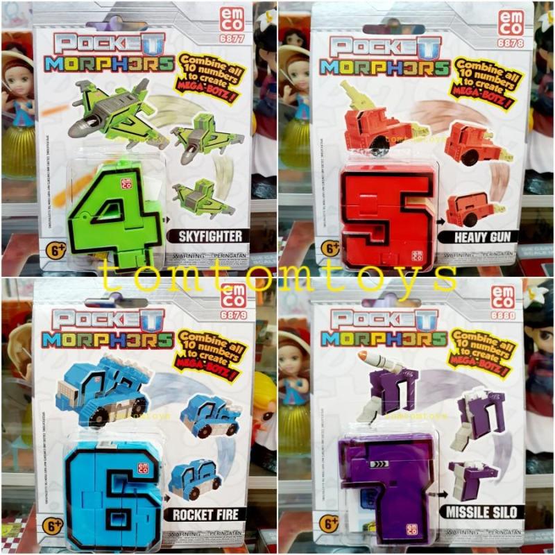 Jual Emco Pocket Morphers Numbers Robot Angka Megabotz Mainan ...