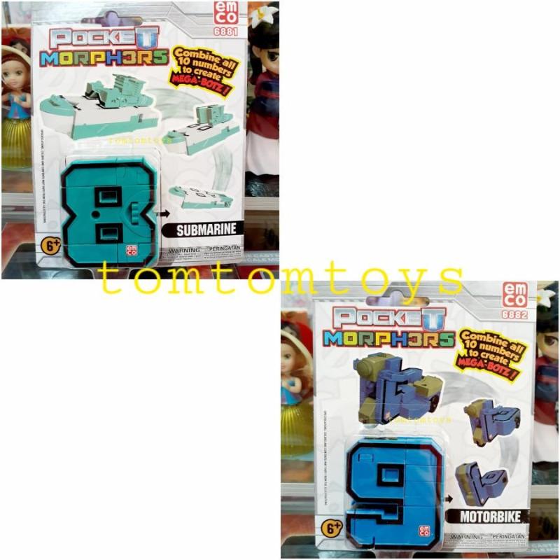 Jual Emco Pocket Morphers Numbers Robot Angka Megabotz Mainan ...