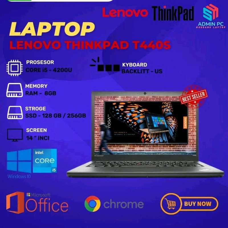 Jual LAPTOP LENOVO THINKPAD T440S CORE I5 GEN 4 RAM 8GB SSD 128GB di ...