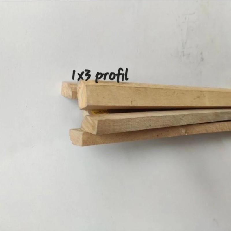 Jual List Lis Profil Polos Plafon Siku Kayu Panjang 2 Meter 2m Di ...