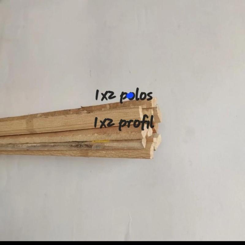 Jual List Lis Profil Polos Plafon Siku Kayu Panjang 2 Meter 2m Di ...