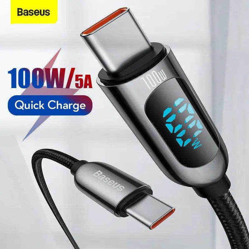 Jual Baseus Cable Data With Display Usb To Type C 66w Type C To C 100w ...