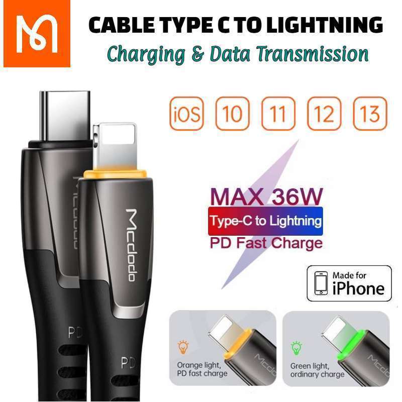 Jual Mcdodo Kabel Data CA-7650 USB TYPE-C To Lightning Iphone Ipad PD 36W di Seller MCDODO STORE ...