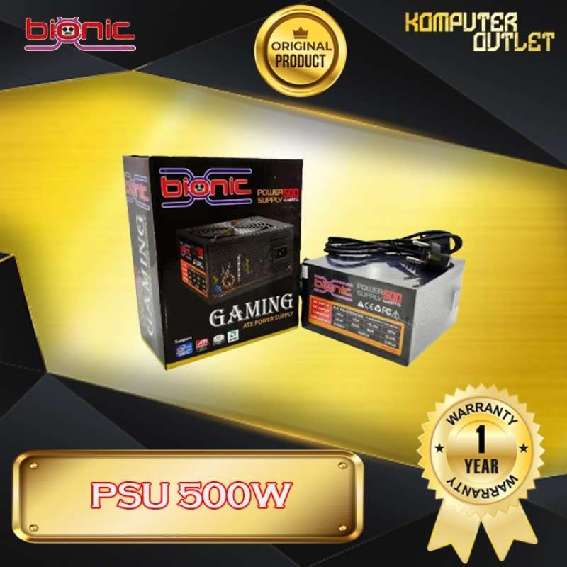 Promo PSU BIONIC 500W POWER SUPPLY PC / KOMPUTER 500W ATX - PSU ...
