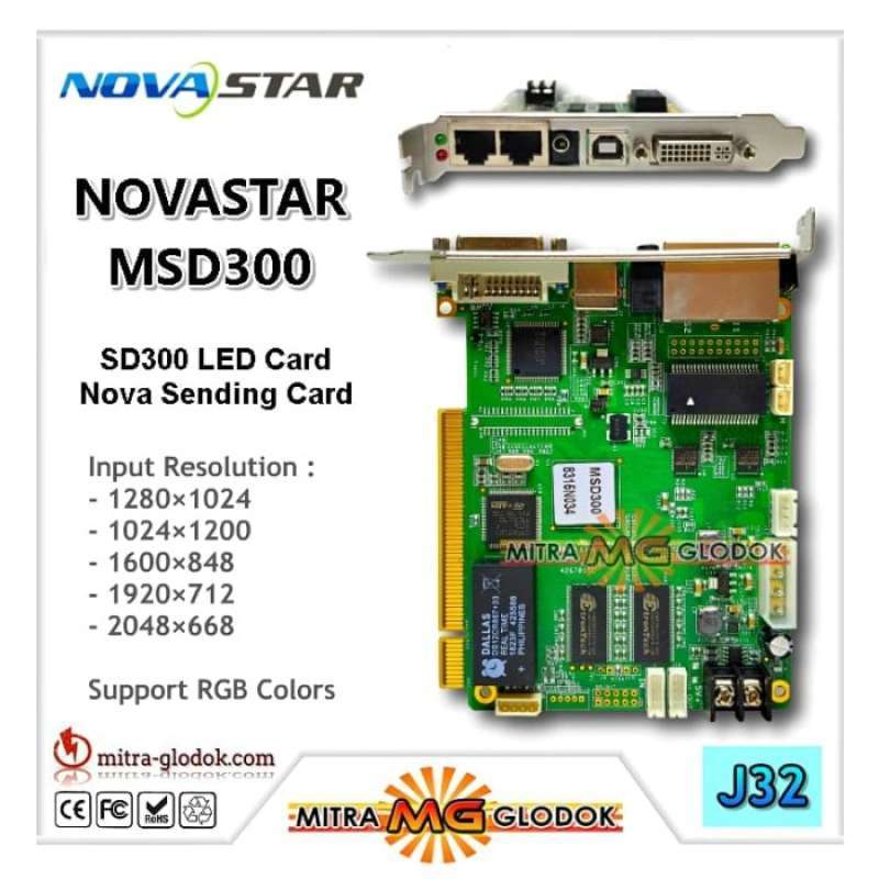 Promo NOVASTAR SENDING CARD MSD 300 CONTROLLER LED VIDEOTRON SD 300 ...