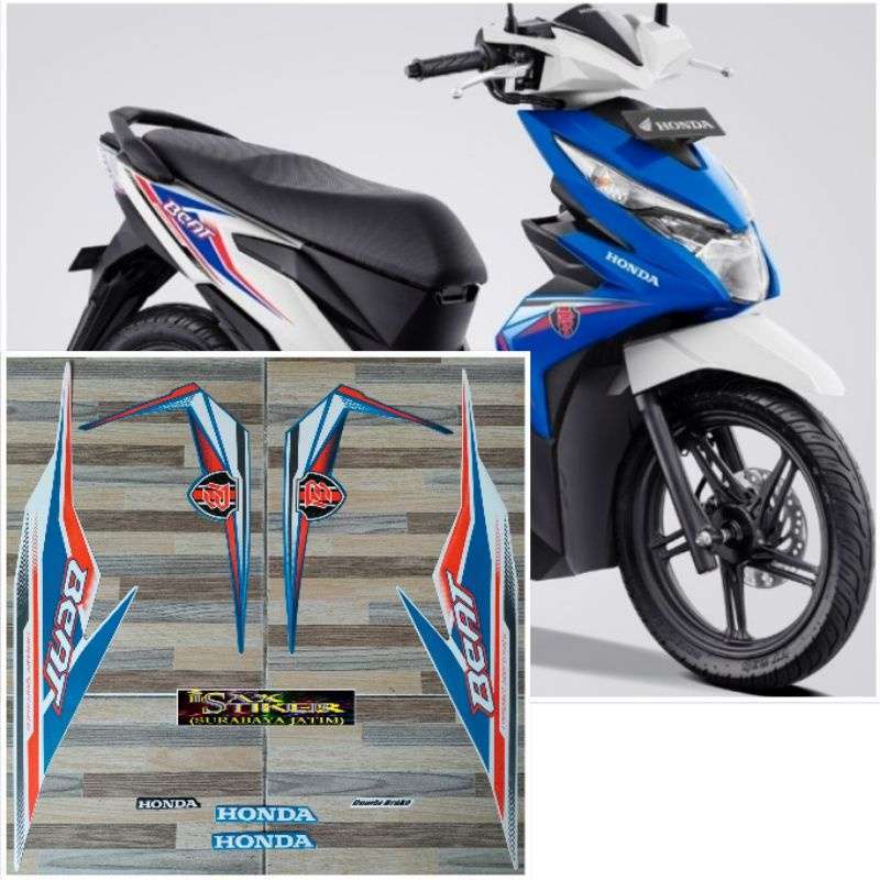 Promo striping original Honda beat biru putih tahun 2019 Diskon 10% di ...