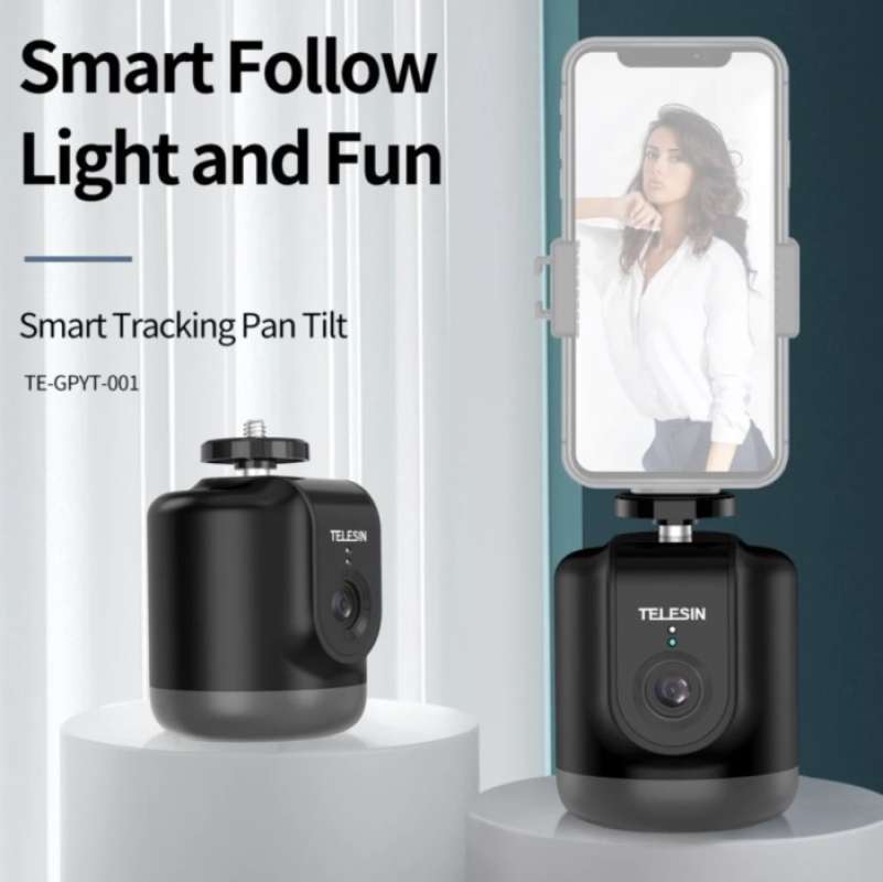 Jual Telesin Smart Selfie Gimbal Auto Tracking Pan Tilt 360 Rotation ...
