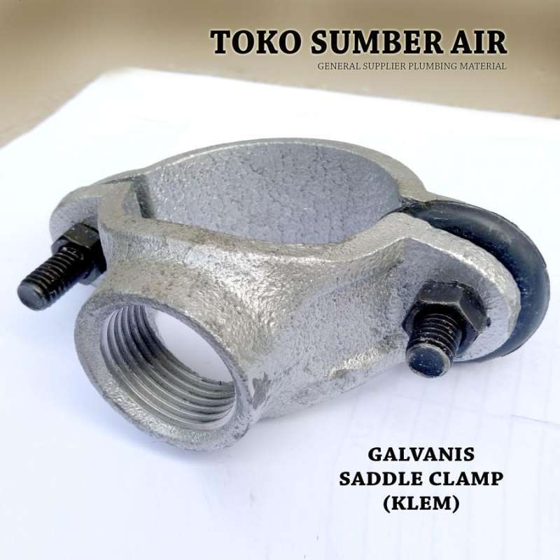 Jual GALVANIS SADDLE CLAMP UKURAN 1 1/2 X 1/2 INCHI - KLEM BESI di ...