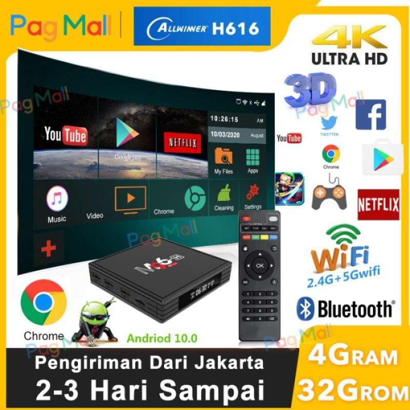 Jual Android Tv Box M96 H 6k Smart Tv Box Media Player 4g Ram 32g Rom Di Seller Emma Store ...