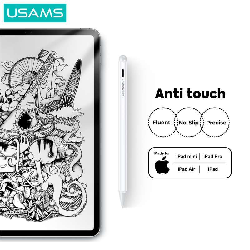 Jual USAMS ZB135 Stylus Apple Pencil Palm Rejection Touch Screen ...