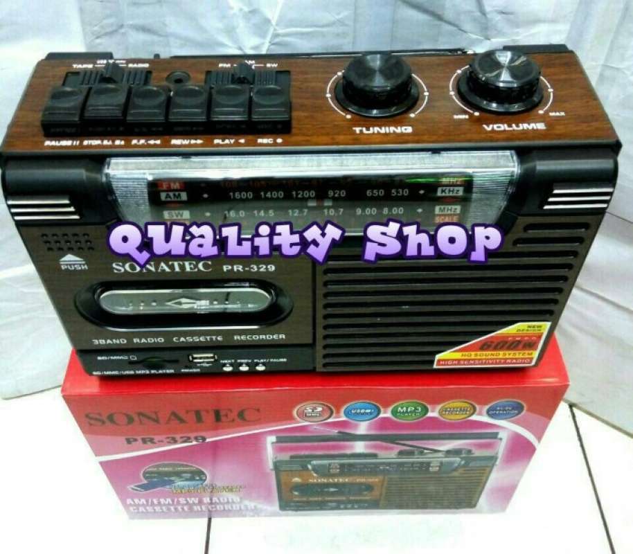 Promo Mini Compo Kaset Pita Sonatec Pr-329 Usb Sd Radio Baru Diskon 24% ...