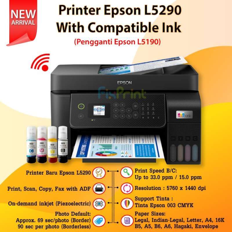 Promo Printer Epson Ecotank L5290 L 5290 All-In One Print Scan Copy ...