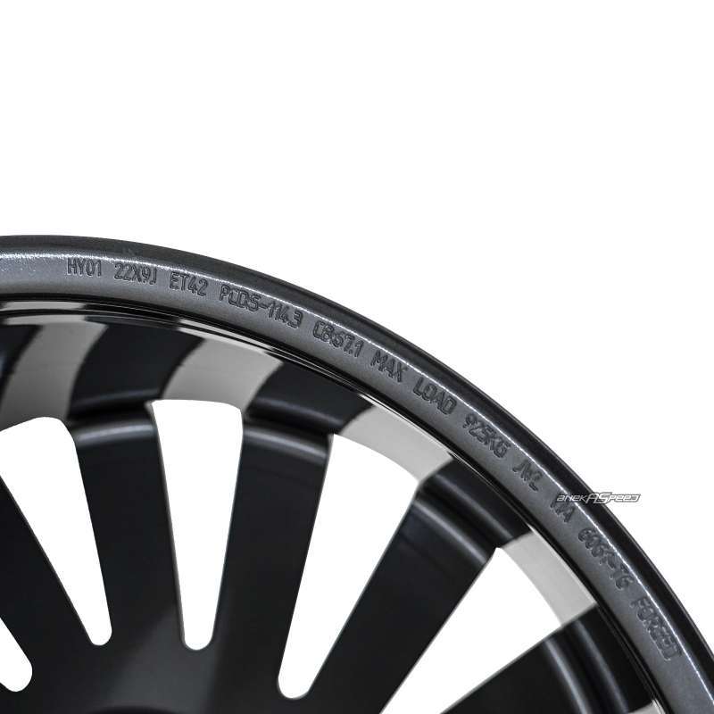 Jual Rave Calligra R22x9 Et42 -pcd 5x114.3 Machine Face With Gun Metal ...