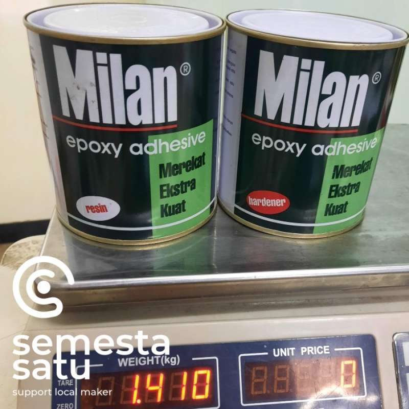 Jual Lem Epoxy Milan Epoxy Adhesive Resin Dan Hardener I Tin Set Di ...