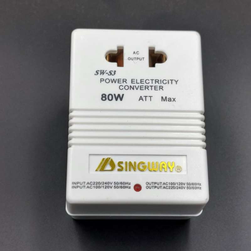 Promo SINGWAY SW-S3 Step Down & Step Up Transformer Trafo 110V 220V 80w Diskon 9% di Seller ...